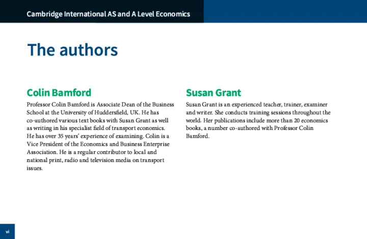 Cambridge International AS and A Level Economics Coursebook