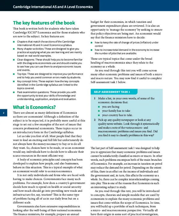 Cambridge International AS and A Level Economics Coursebook