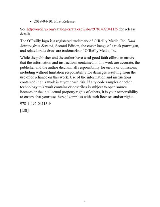 Data Science from Scratch First Principles with Python 2019