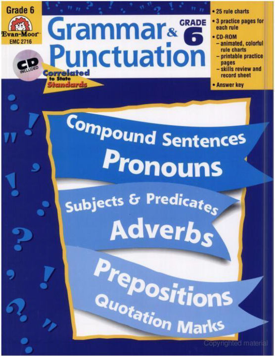 Grammar and Punctuation, Grade 1-6 (Sách đen trắng)