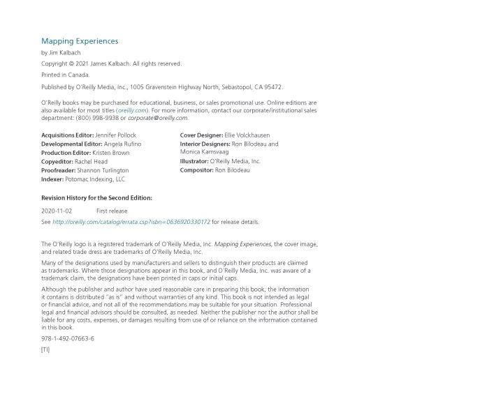 Mapping Experiences A Complete Guide To Customer Alignment Through Journeys Blueprints And