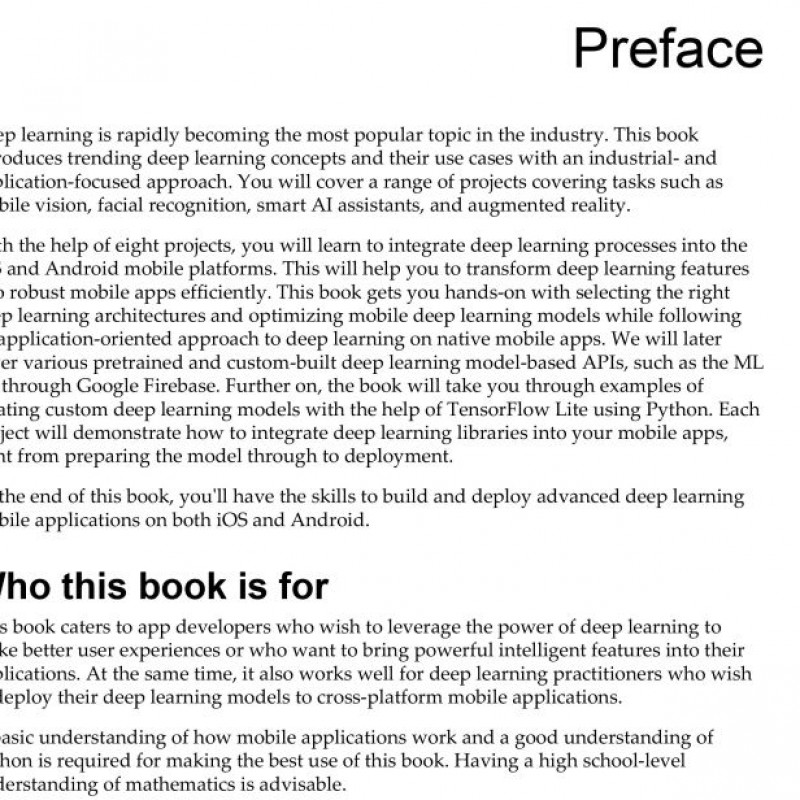 Mobile Deep Learning with TensorFlow Lite, ML Kit and Flutter (sách gia ...