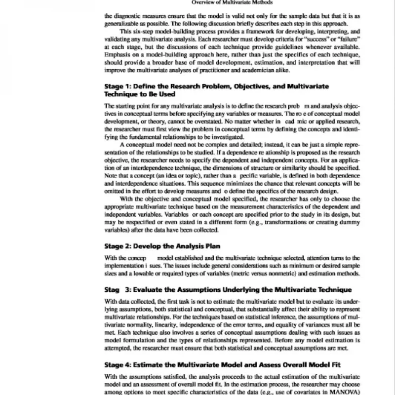 Multivariate Data Analysis