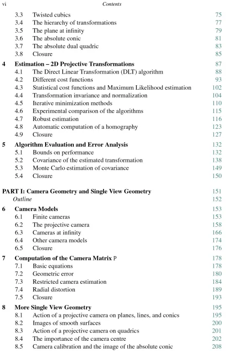 Sách Multiple View Geometry in Computer Vision