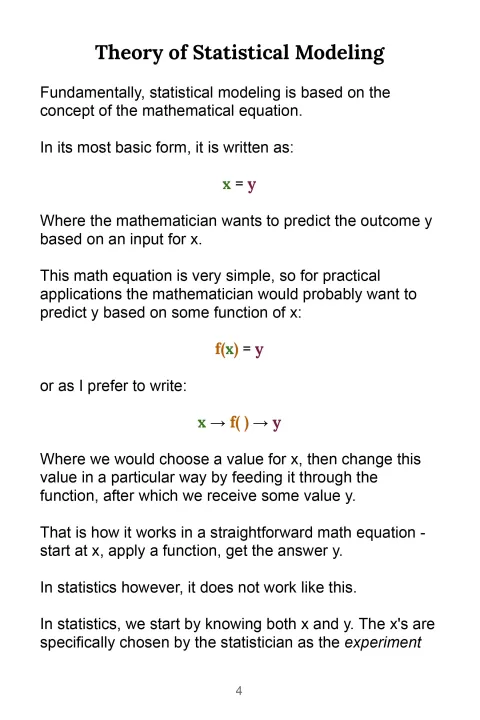 Sách Statistical Modeling Theory Variable Types Design Matrices